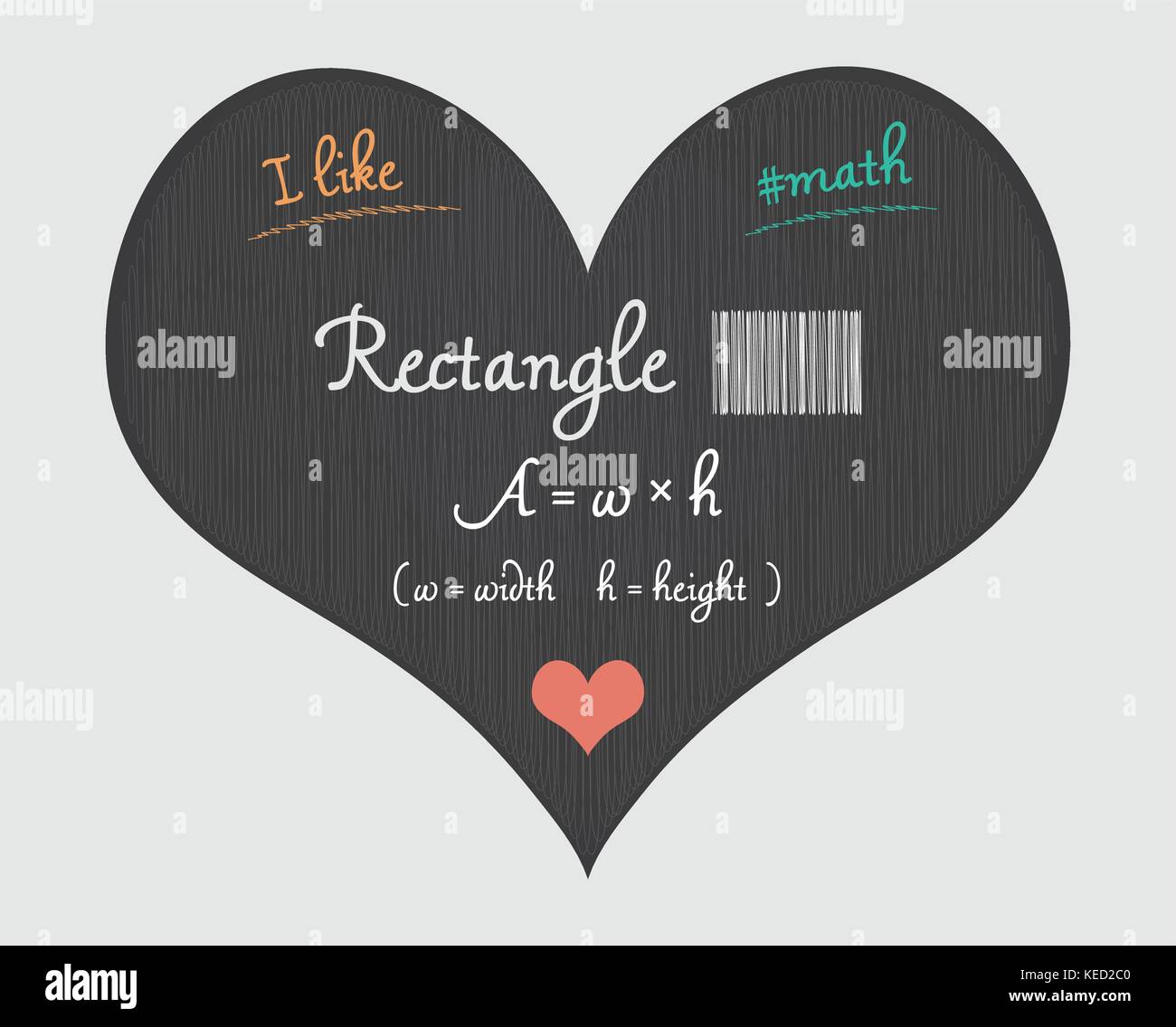 Rectangle area calculation - I like math illustration Stock Vector ...