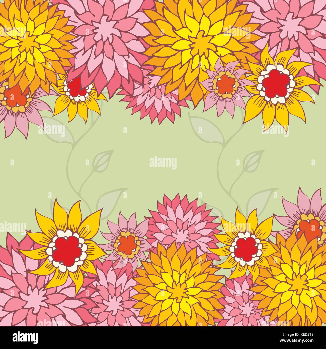 Background hand drawn flower Stock Vector Images - Alamy