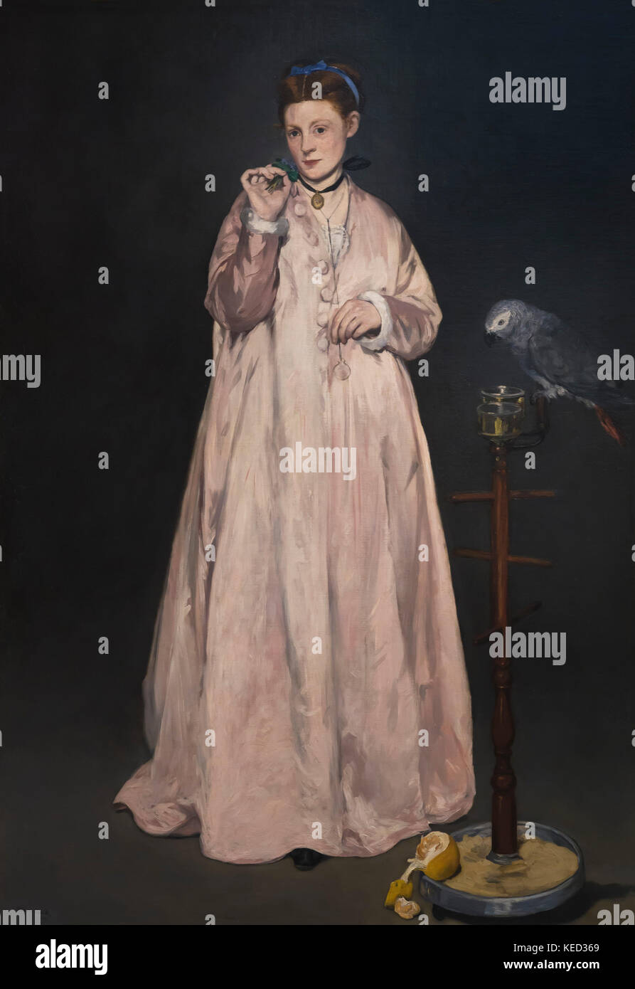 Edouard manet young lady in 1866 1866 met museum new york hi-res stock ...