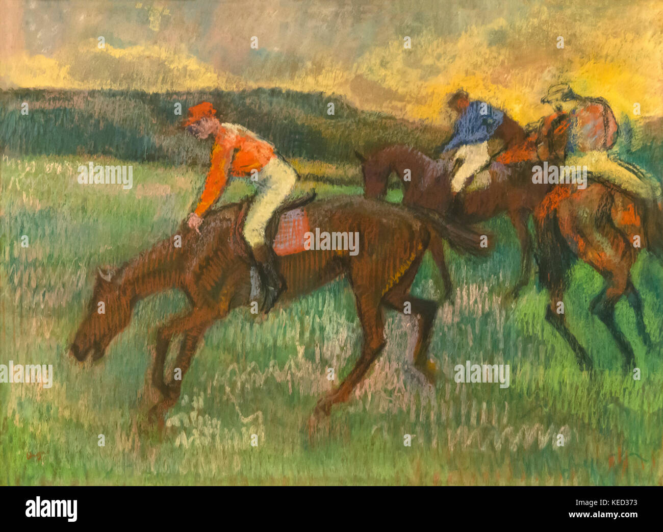 Three Jockeys, Edgar Degas, circa 1900, Metropolitan Museum of Art ...