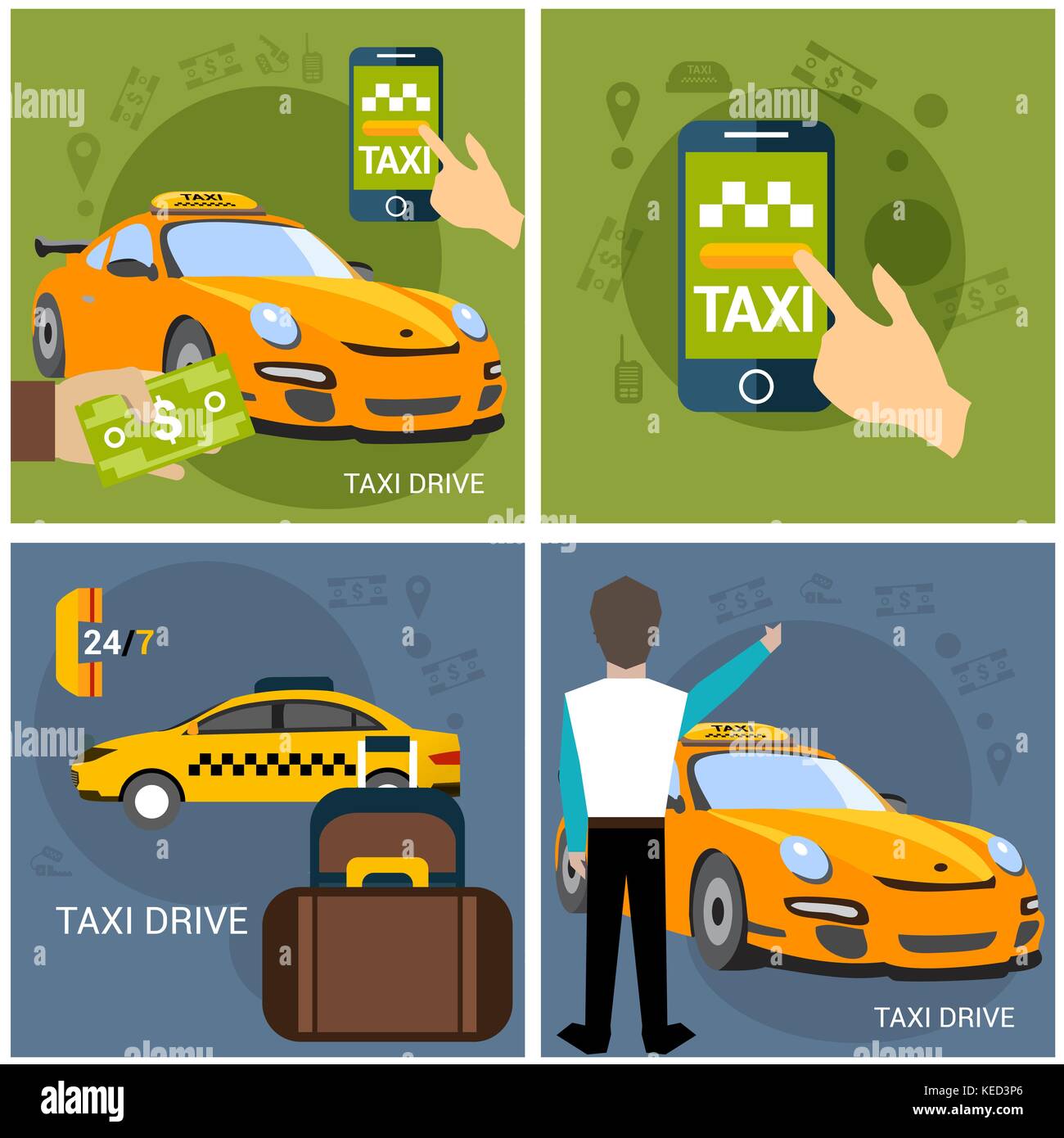 Taxi brochure template design cab hi-res stock photography and images ...