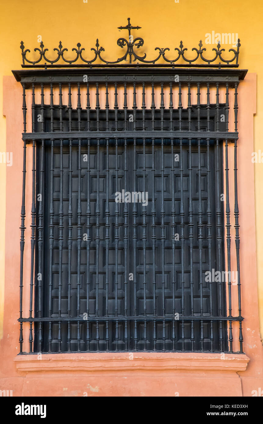 Ornate grill over window Stock Photo - Alamy