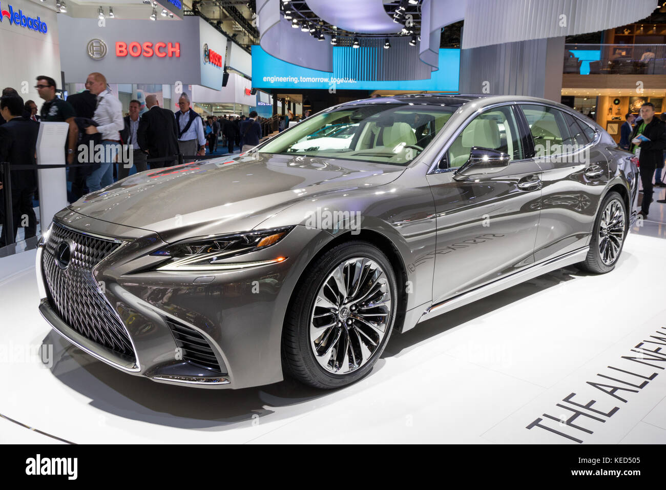 FRANKFURT, GERMANY - SEP 12, 2017: New 2018 Lexus LS 500 car showcased ...
