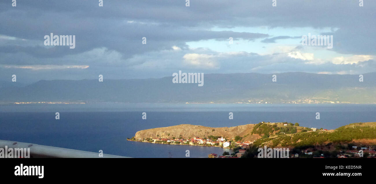 Picture of a Lin Village, Ohrid Lake, Albania Stock Photo - Alamy