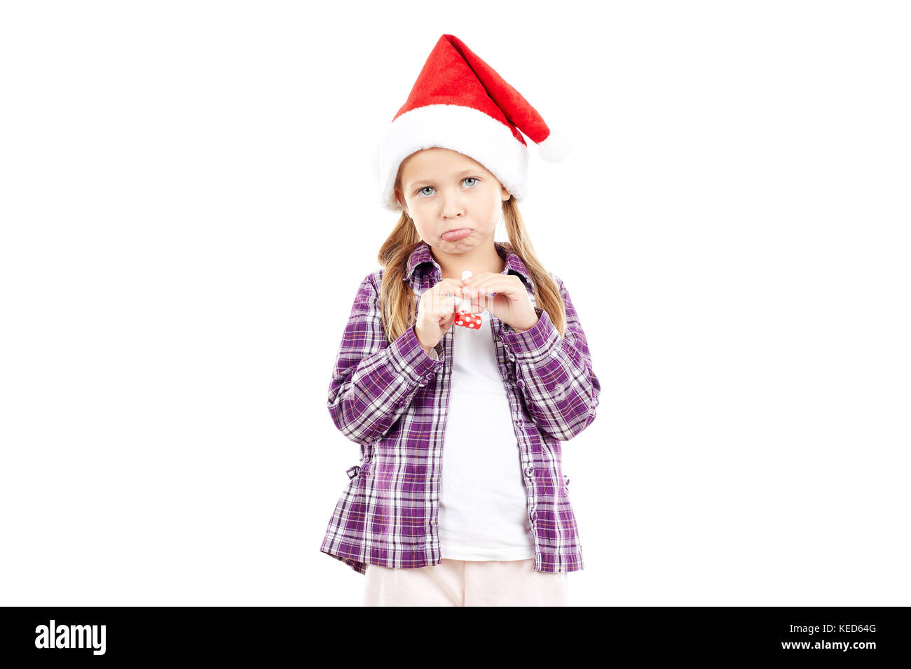 Cute Santa girl Stock Photo - Alamy