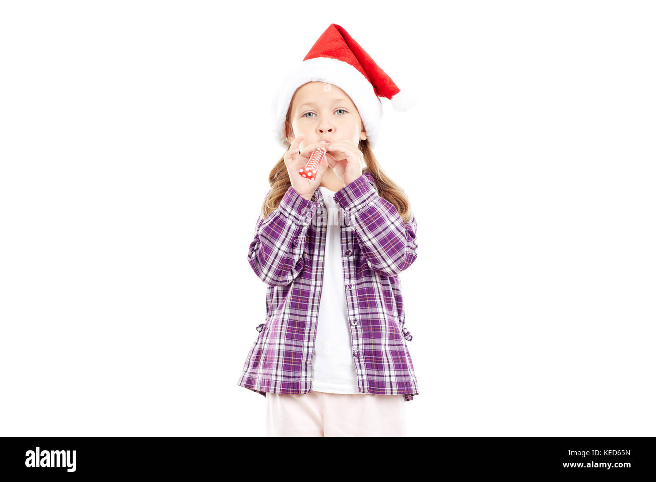 Cute Santa girl Stock Photo - Alamy