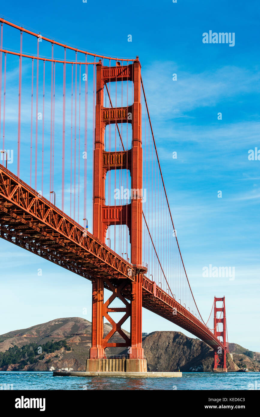 Golden Gate suspension bridge seen from Fort Point, San Francisco ...