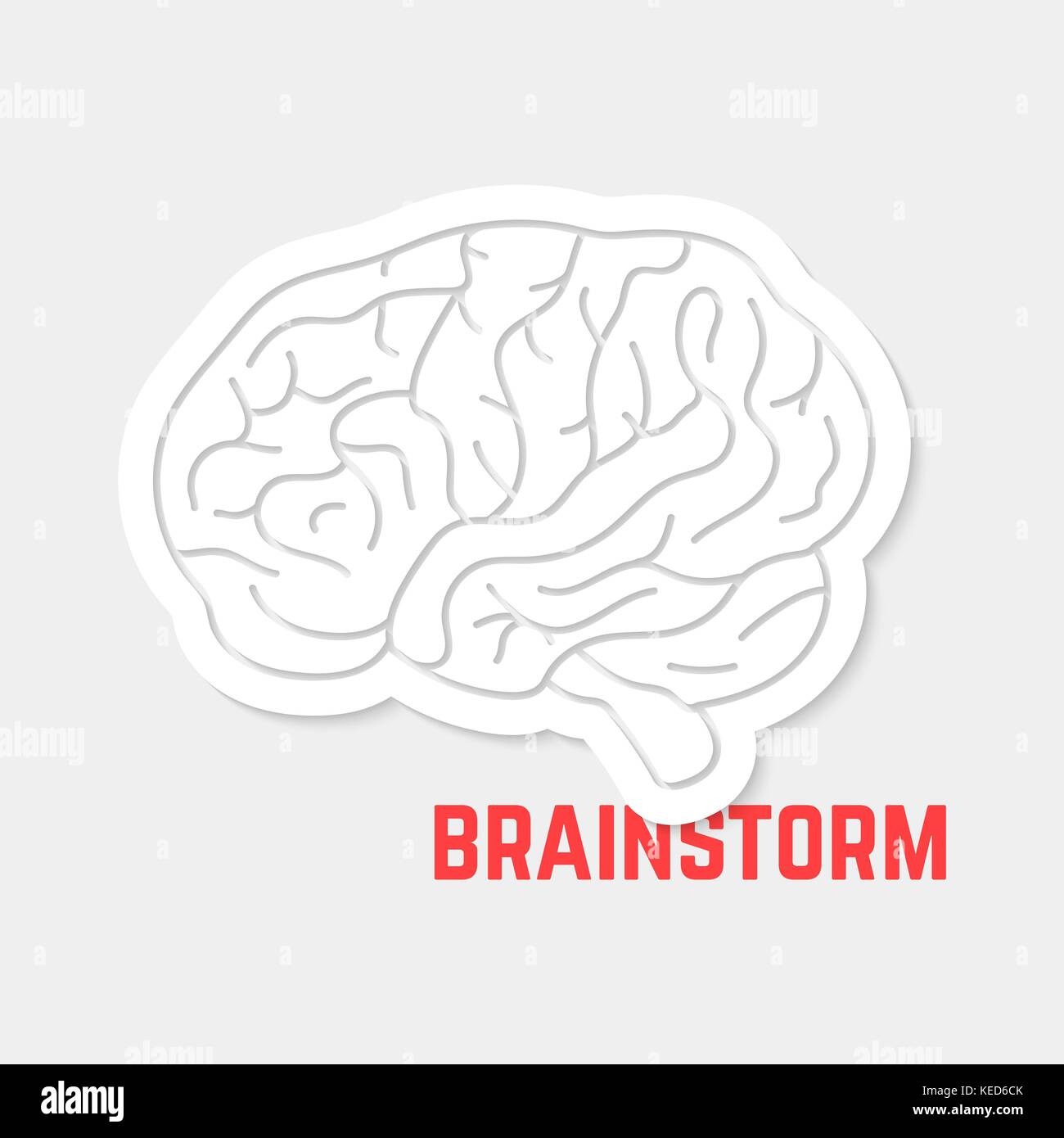 brainstorm with white outline brain icon Stock Vector Image & Art - Alamy