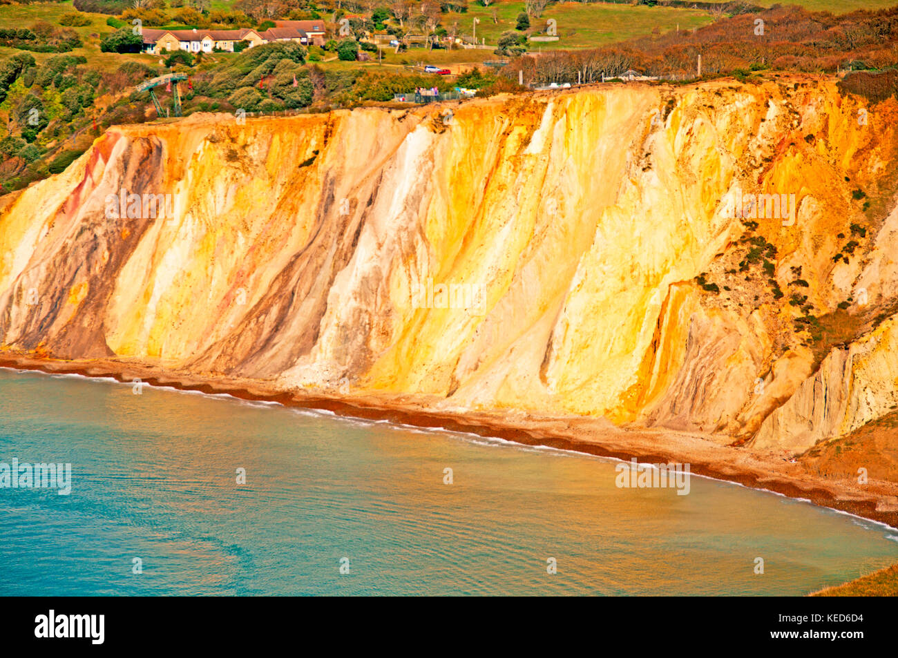 Alum Bay, Cliff Face, Isle of Wight, Hampshire, England Stock Photo - Alamy