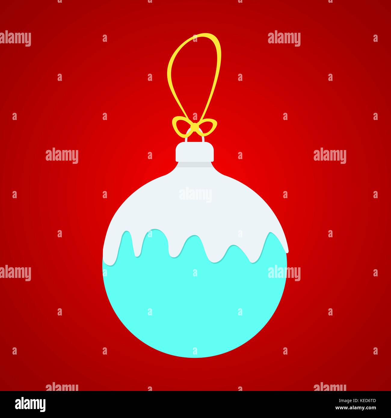 Yellow christmas ball icon isolated Stock Vector Images - Alamy