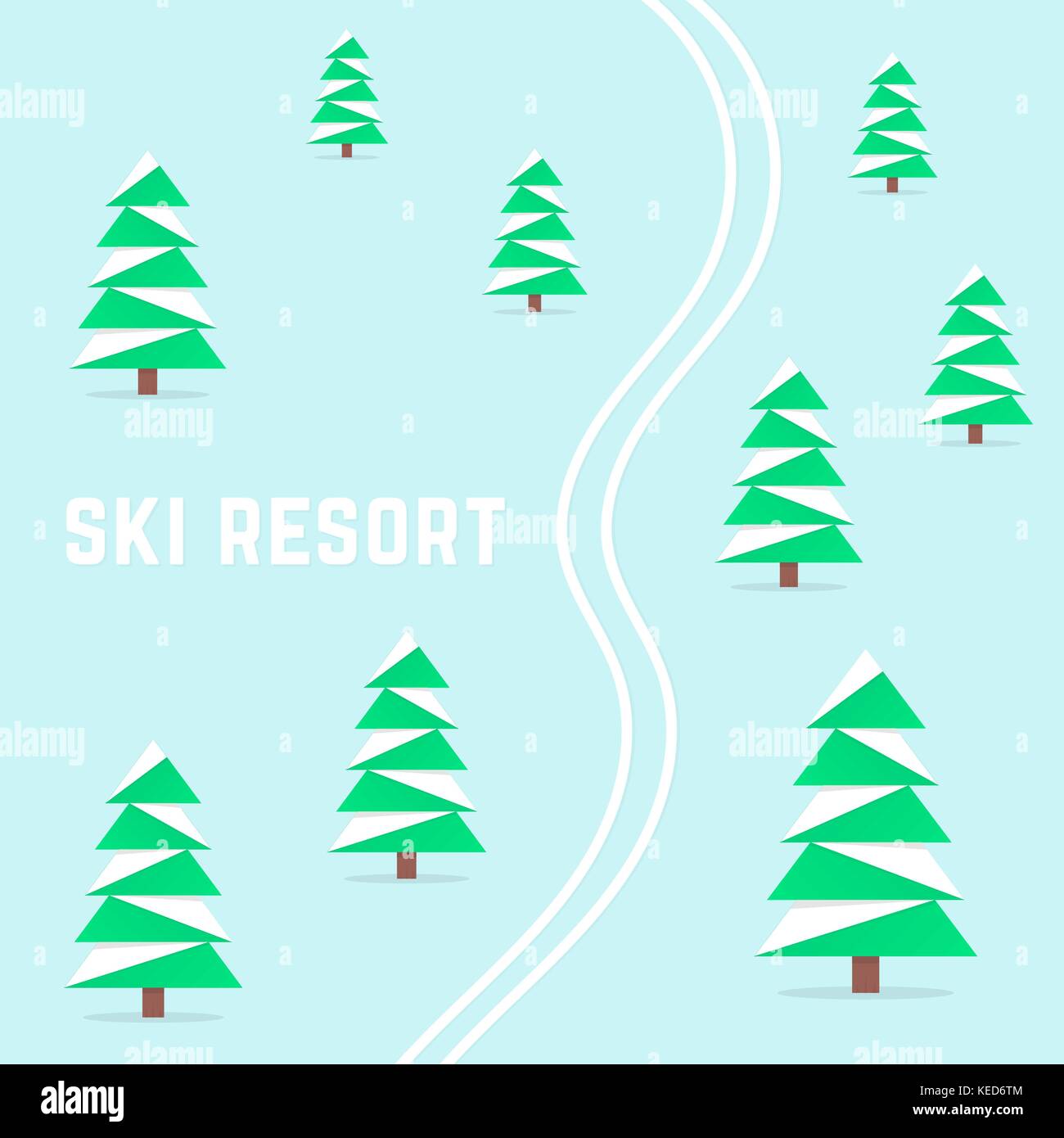 Skiing family resort Stock Vector Images - Alamy