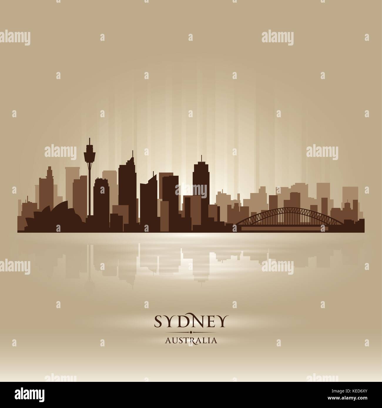 Poster city skyline sydney Stock Vector Images - Alamy