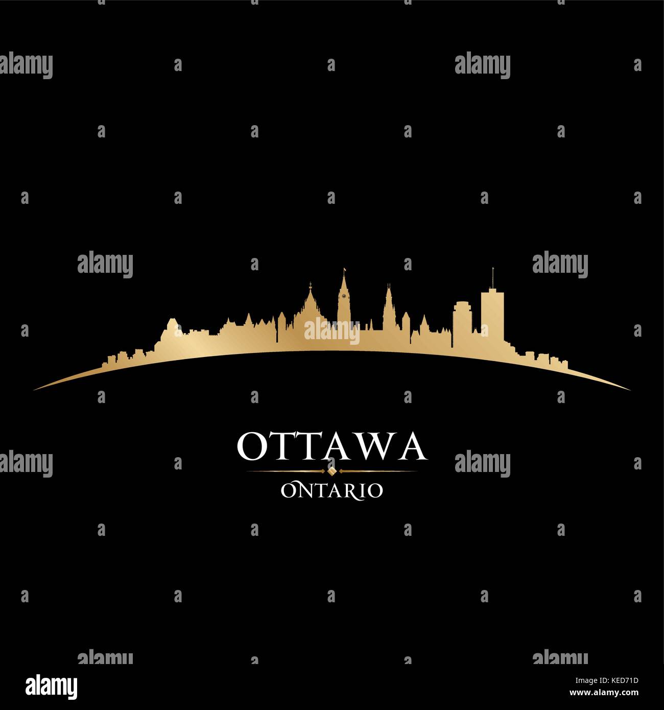 Downtown ottawa city skyline Stock Vector Images - Alamy