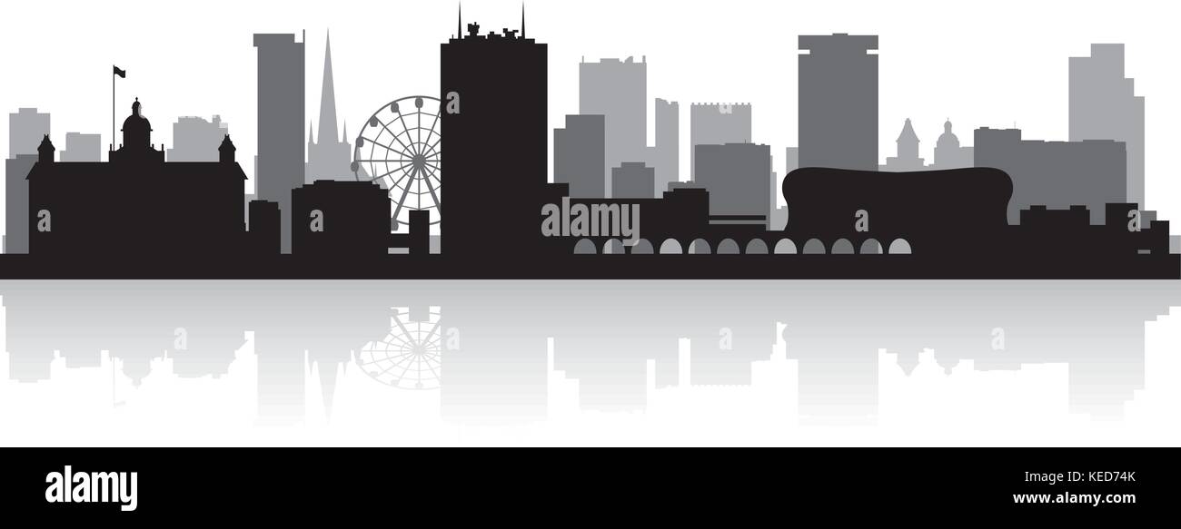 Birmingham city skyline silhouette vector hi-res stock photography and ...