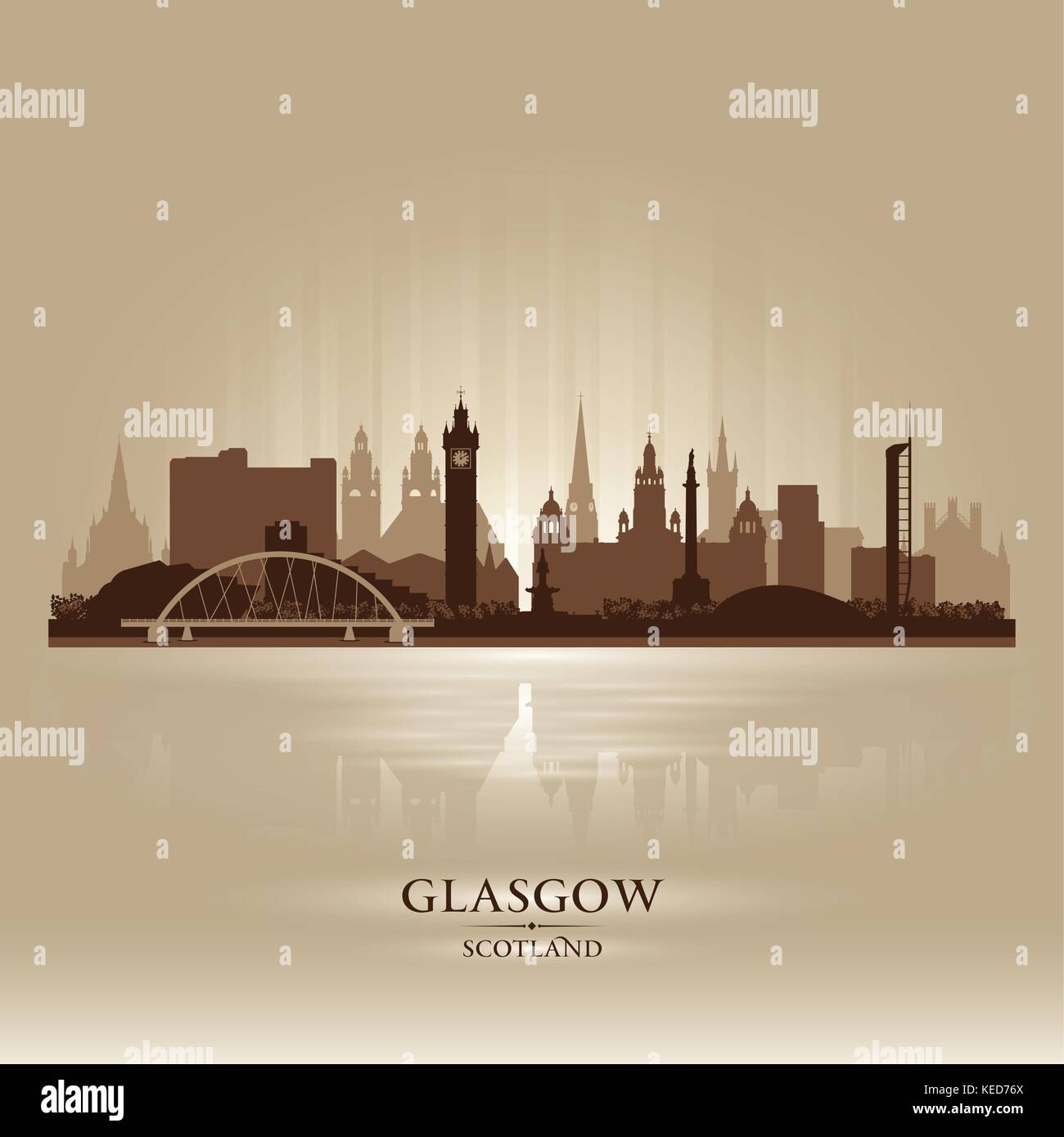 Glasgow scotland skyline Stock Vector Images - Alamy