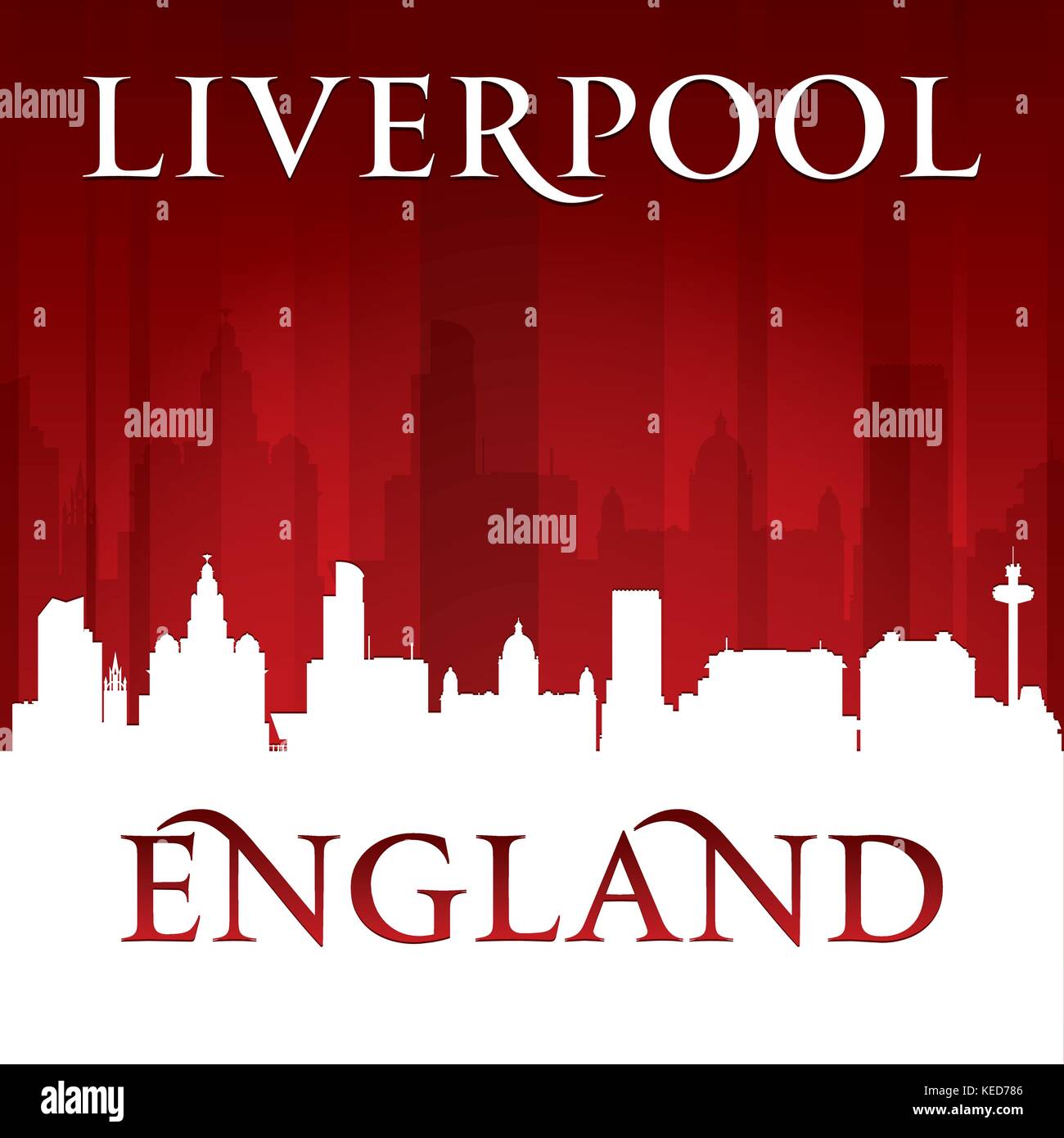 Liverpool city skyline silhouette vector hi-res stock photography and ...