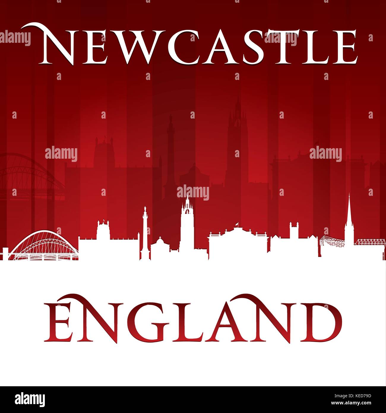 Newcastle skyline silhouette hi-res stock photography and images - Alamy