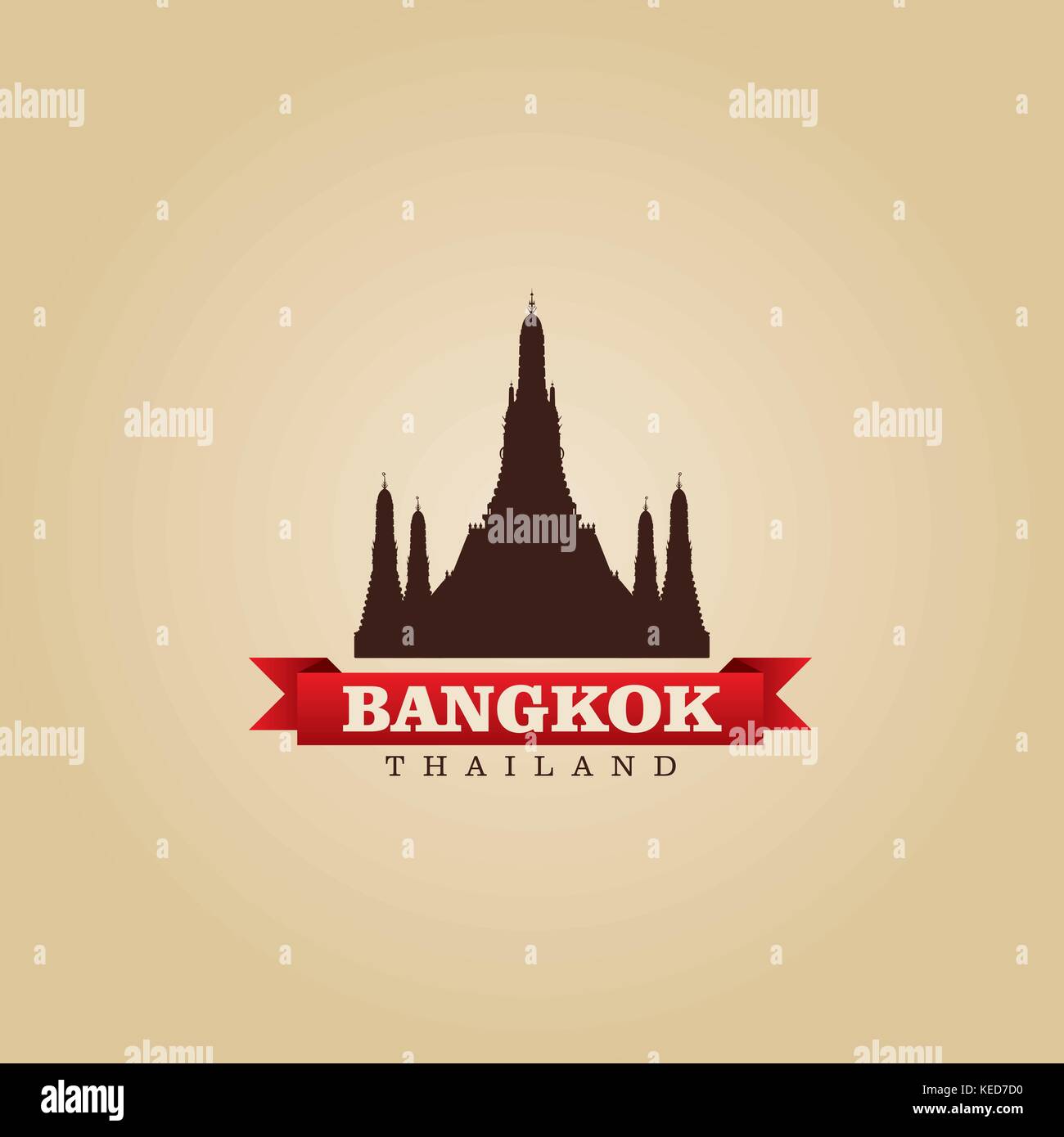 Bangkok Thailand city symbol vector illustration Stock Vector Image ...