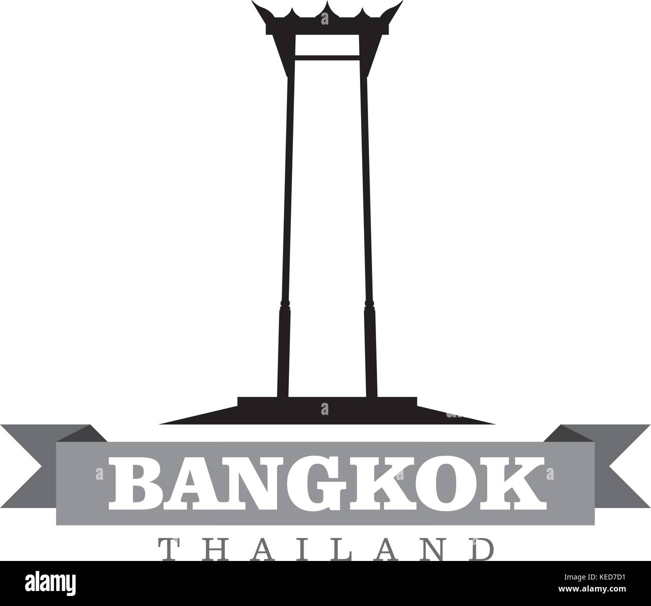Bangkok Thailand city symbol vector illustration Stock Vector Image ...