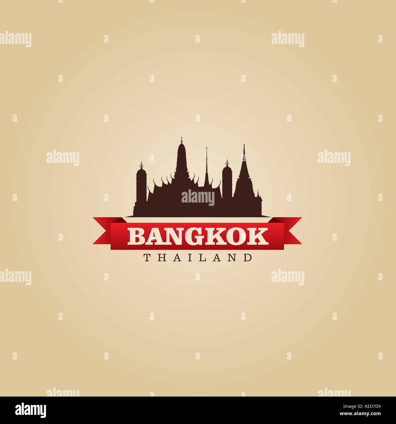 Bangkok Thailand city symbol vector illustration Stock Vector Image ...