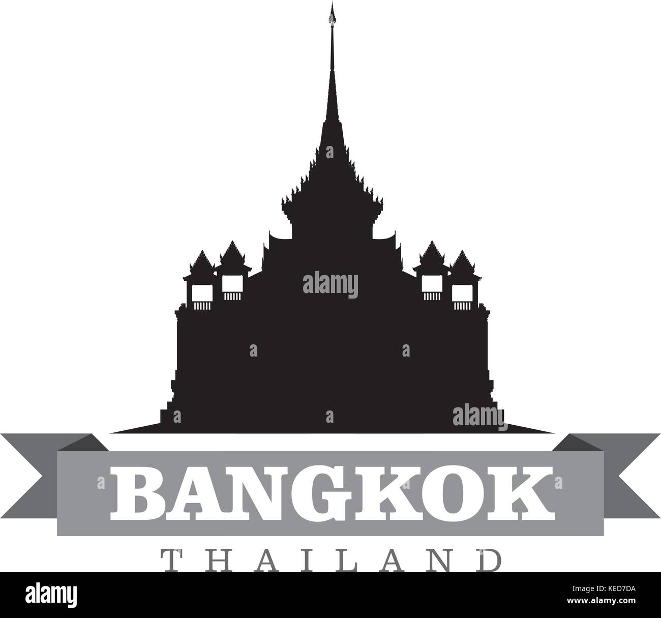 Bangkok Thailand city symbol vector illustration Stock Vector Image ...