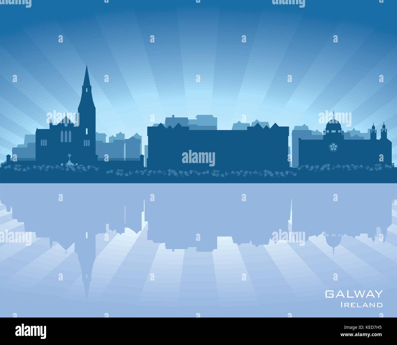 Galway skyline in background Stock Vector Images - Alamy