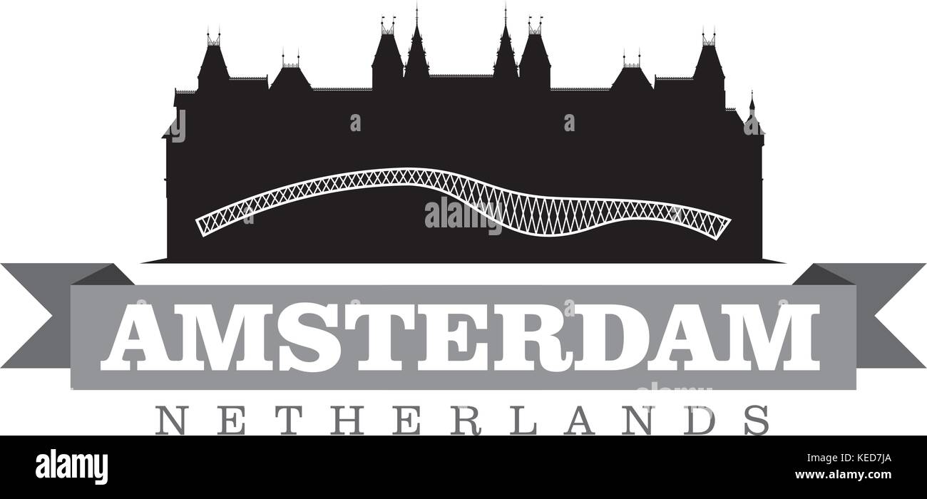Amsterdam Netherlands city symbol vector illustration Stock Vector ...