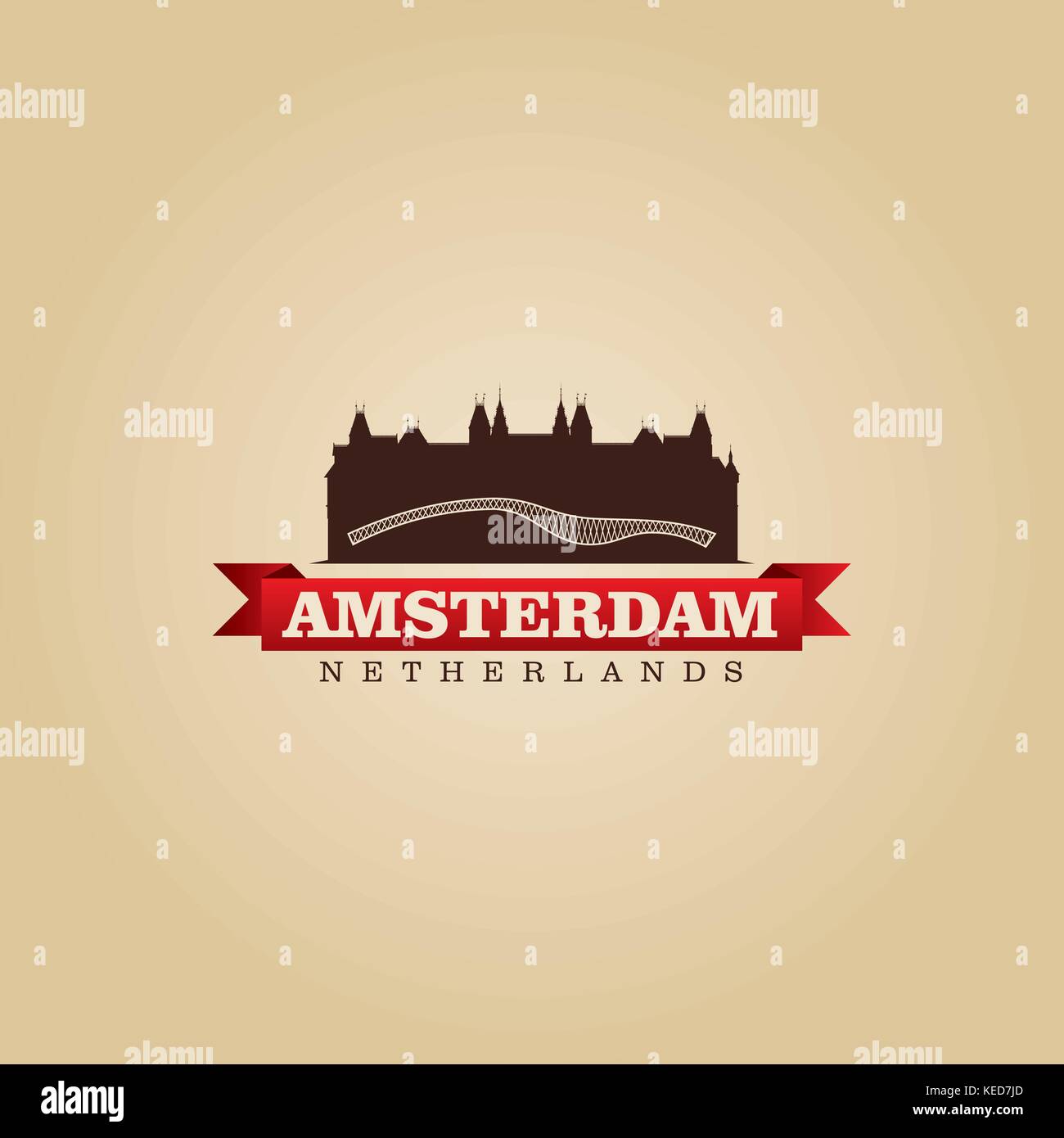 Amsterdam Netherlands city symbol vector illustration Stock Vector ...