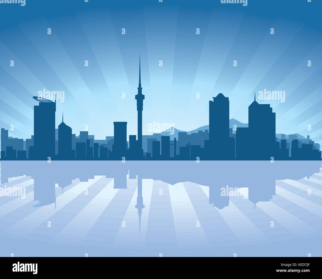 Auckland city skyline illustration hi-res stock photography and images ...