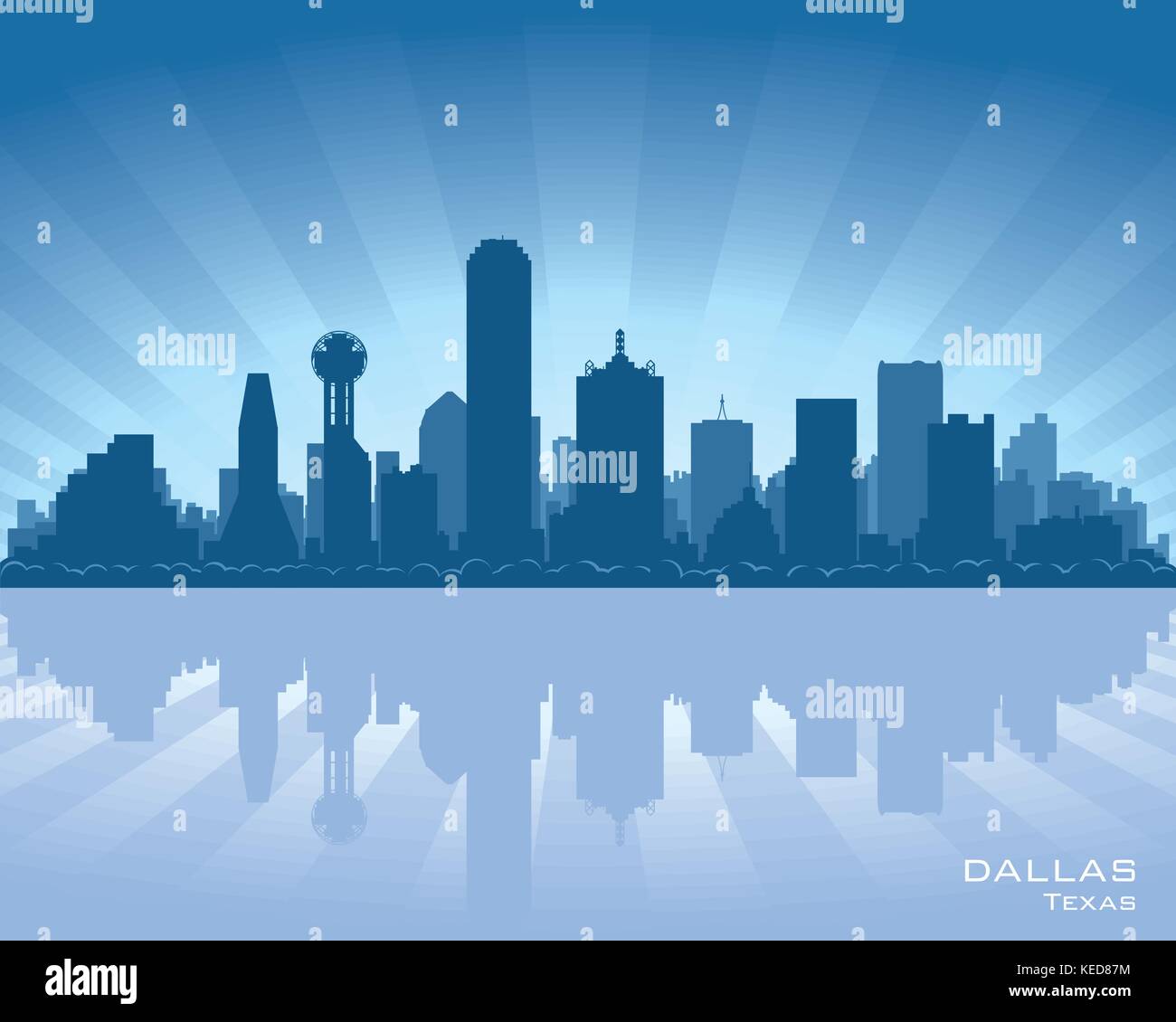 Downtown dallas skyline Stock Vector Images - Alamy