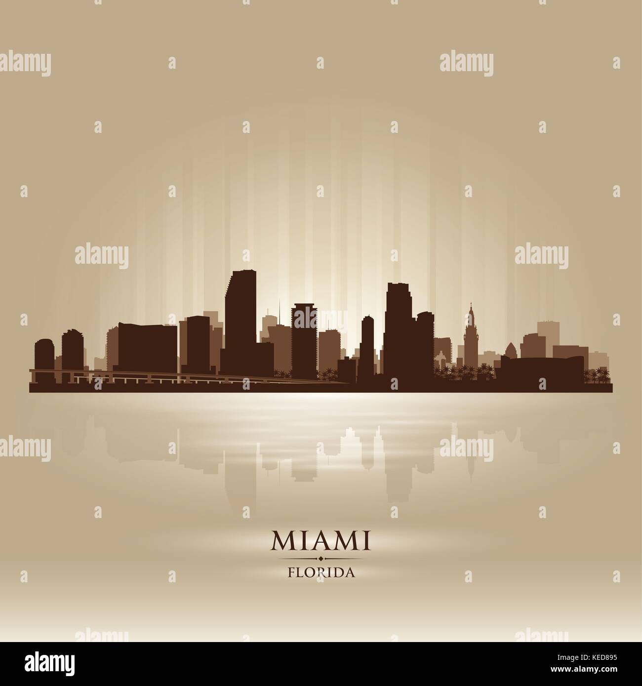 Miami florida downtown skyscraper Stock Vector Images - Alamy