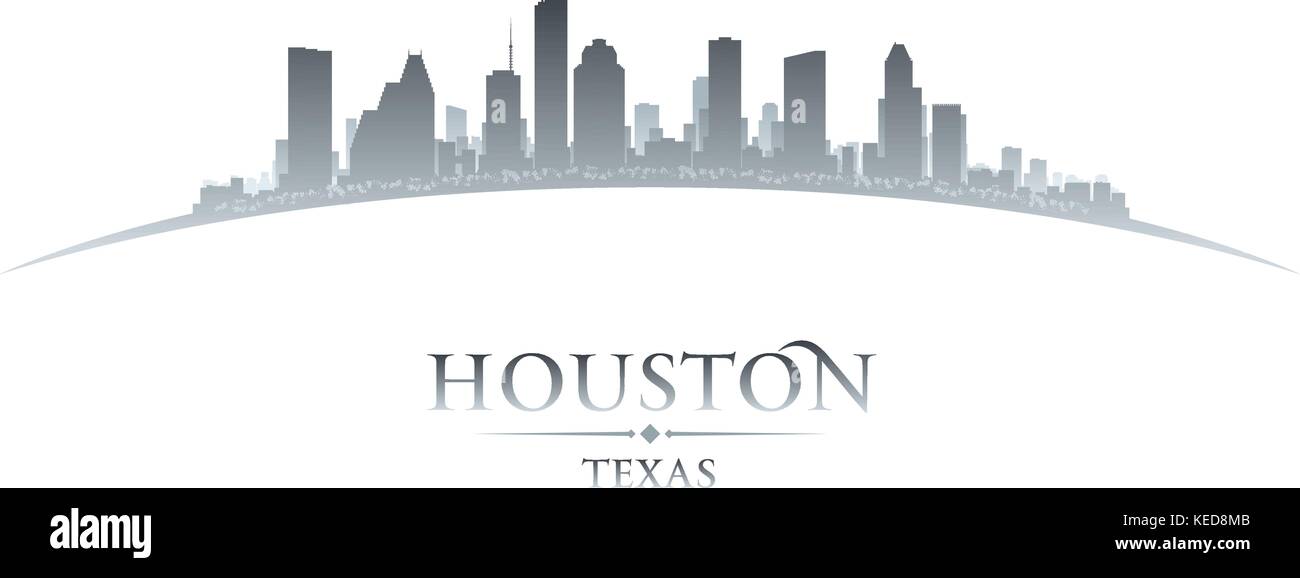 Houston Texas city skyline silhouette. Vector illustration Stock Vector ...