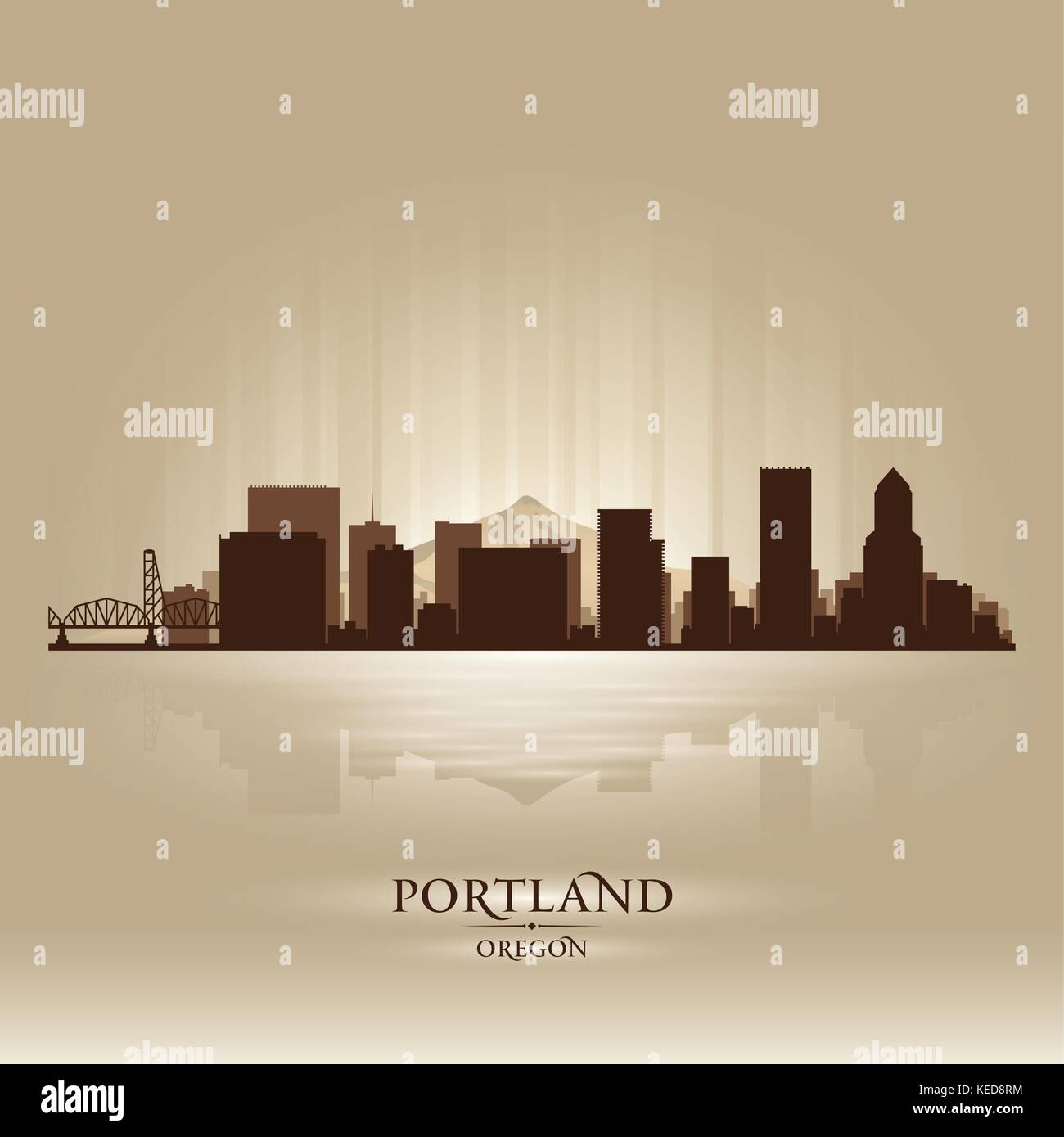 Downtown portland, oregon Stock Vector Images - Alamy