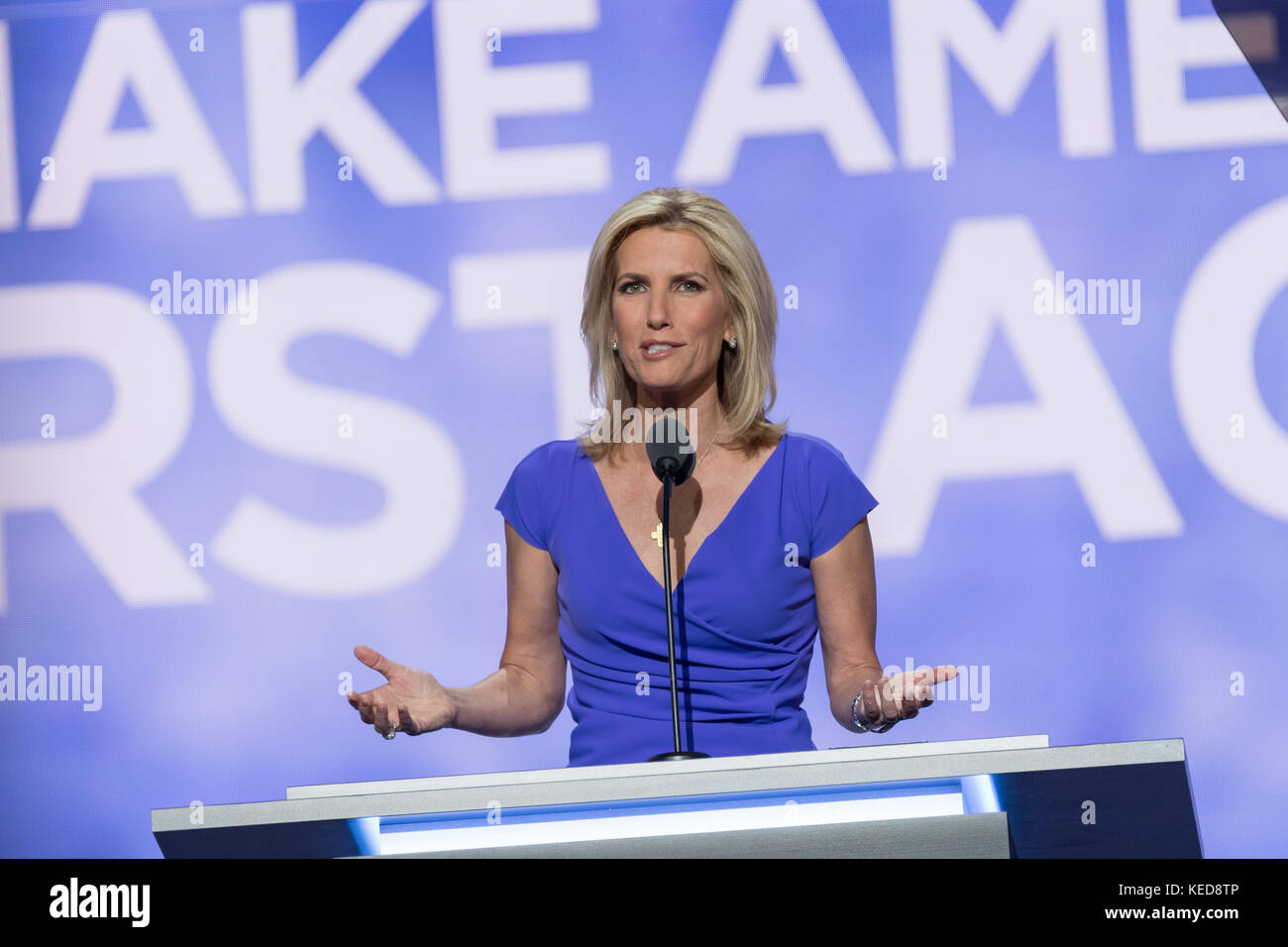 Conservative Talk Show Personality Laura Ingraham Addresses The Third Day Of The Republican