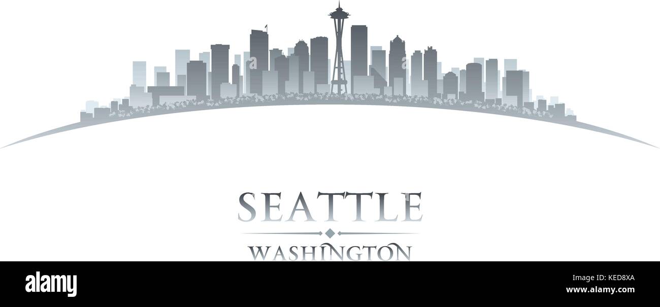 Seattle skyline silhouette hi-res stock photography and images - Alamy