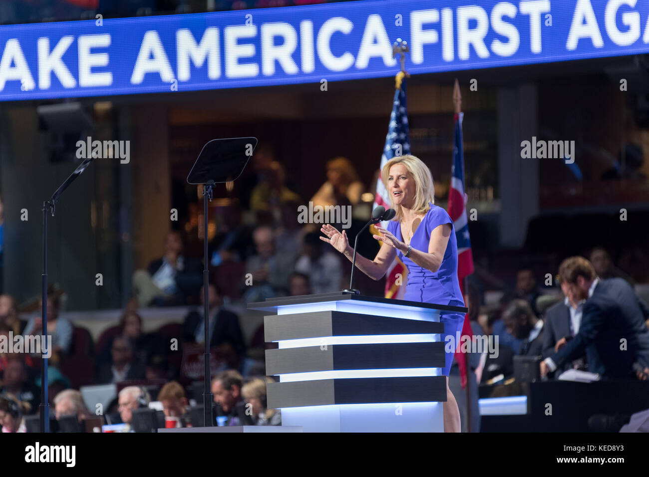 Conservative Talk Show Personality Laura Ingraham Addresses The Third Day Of The Republican