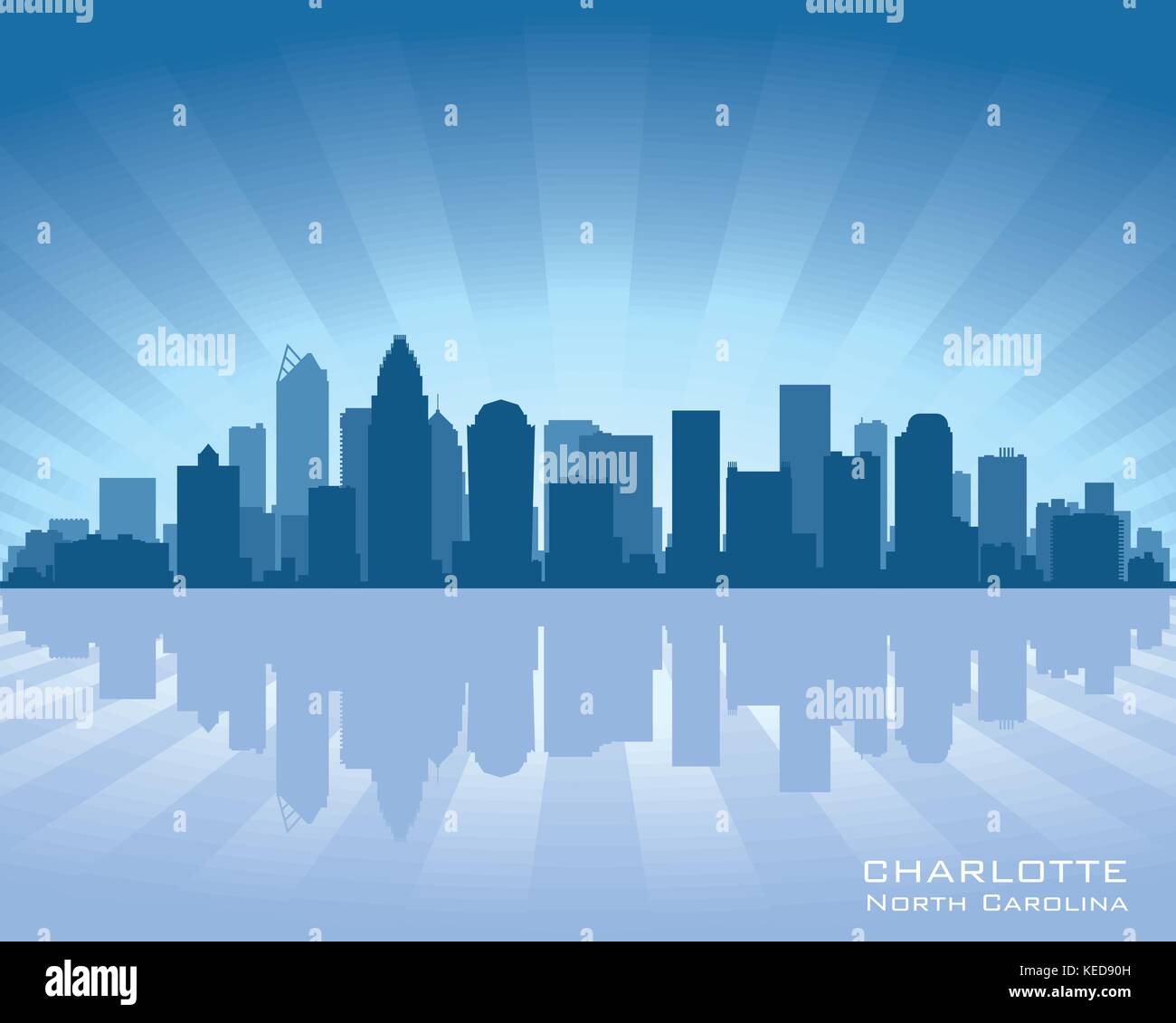 North america blue sky skyscraper Stock Vector Images - Alamy