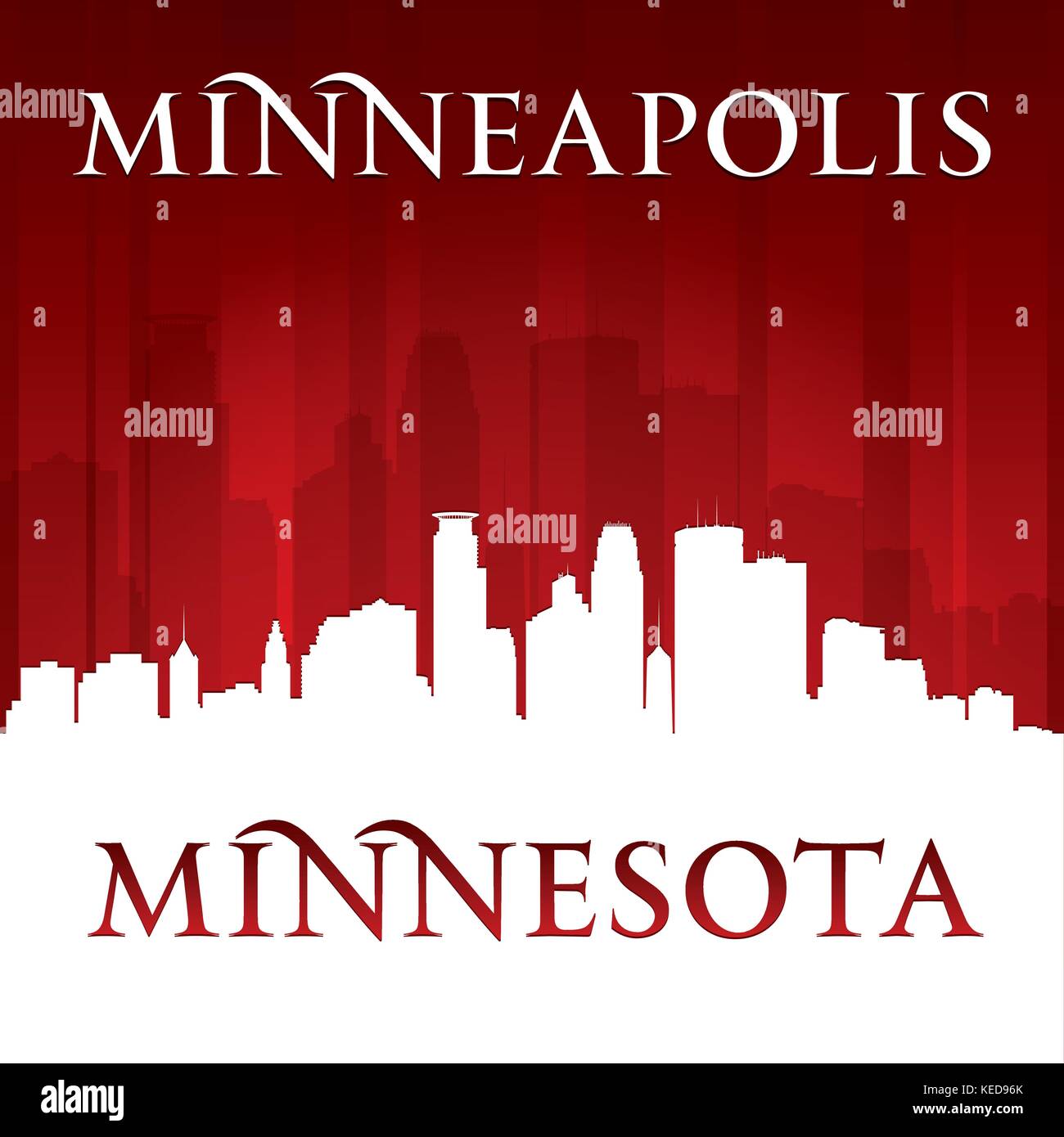 Minneapolis skyline silhouette hi-res stock photography and images - Alamy
