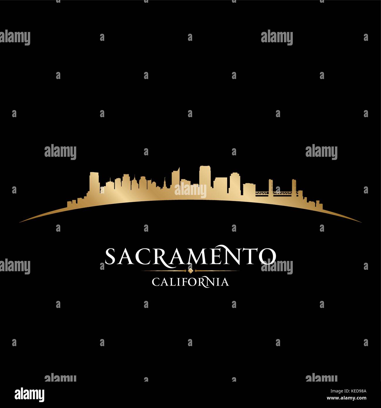 Sacramento California city skyline silhouette. Vector illustration Stock Vector Image & Art - Alamy