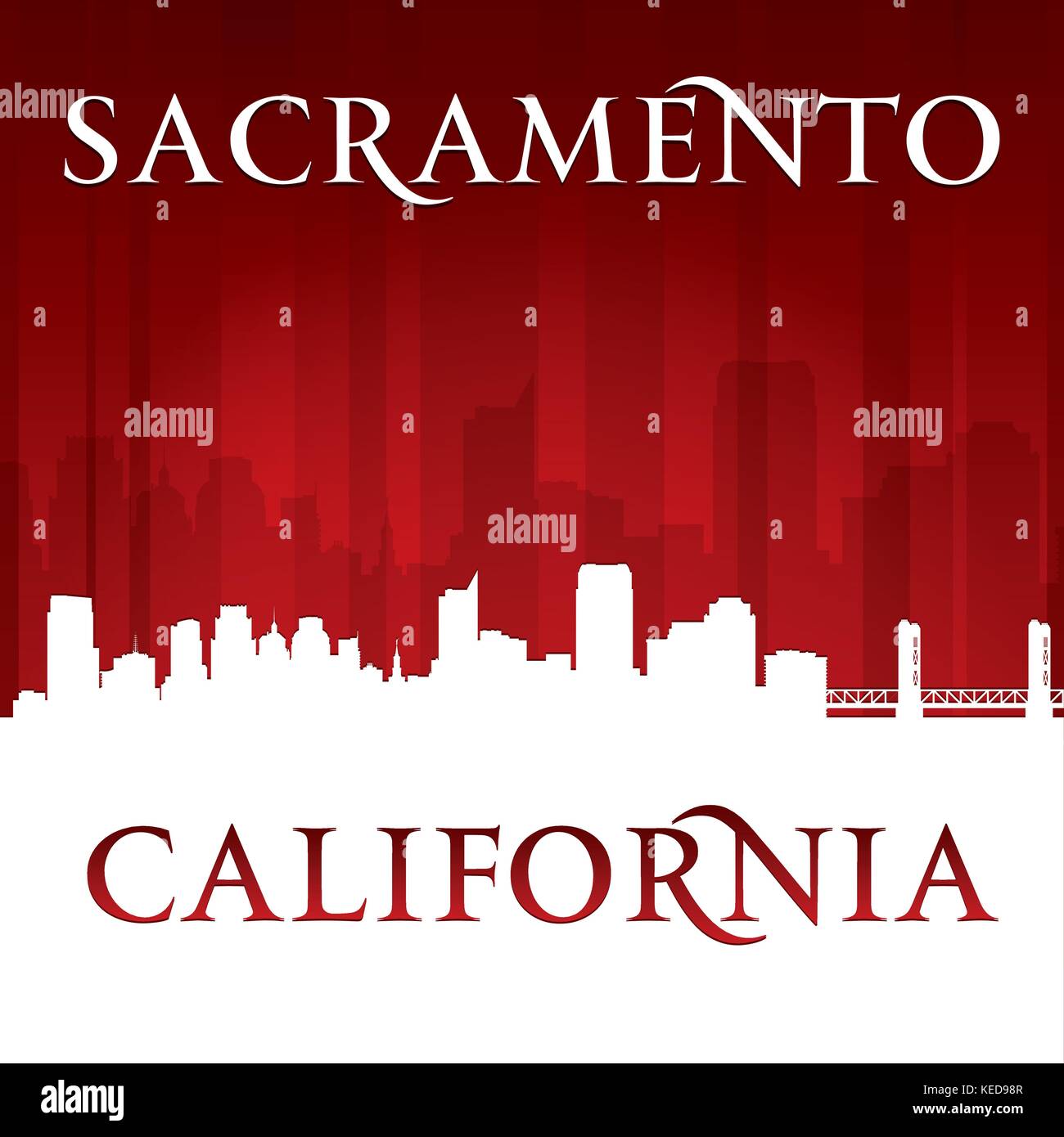 Sacramento California city skyline silhouette. Vector illustration Stock Vector Image & Art - Alamy