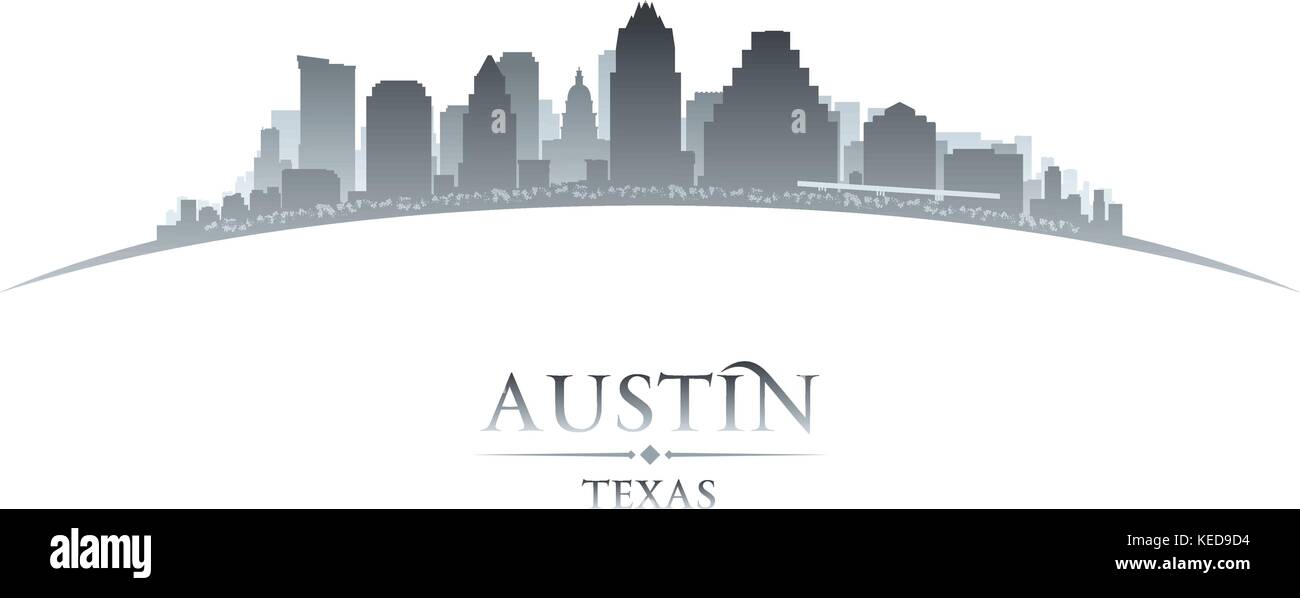 Austin Texas city skyline silhouette. Vector illustration Stock Vector ...