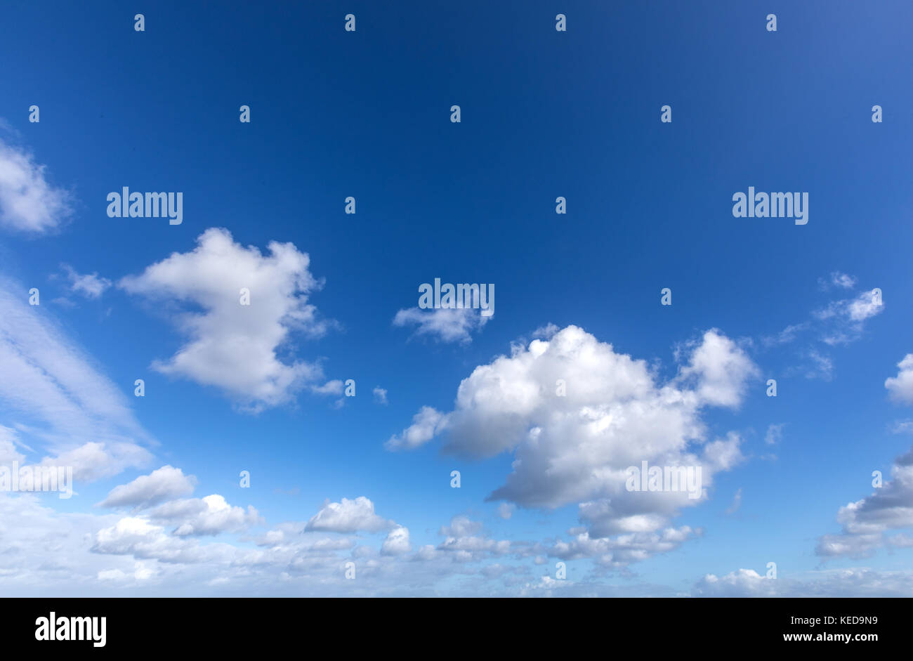Beautiful sea under cloudy blue sky, background Stock Photo - Alamy