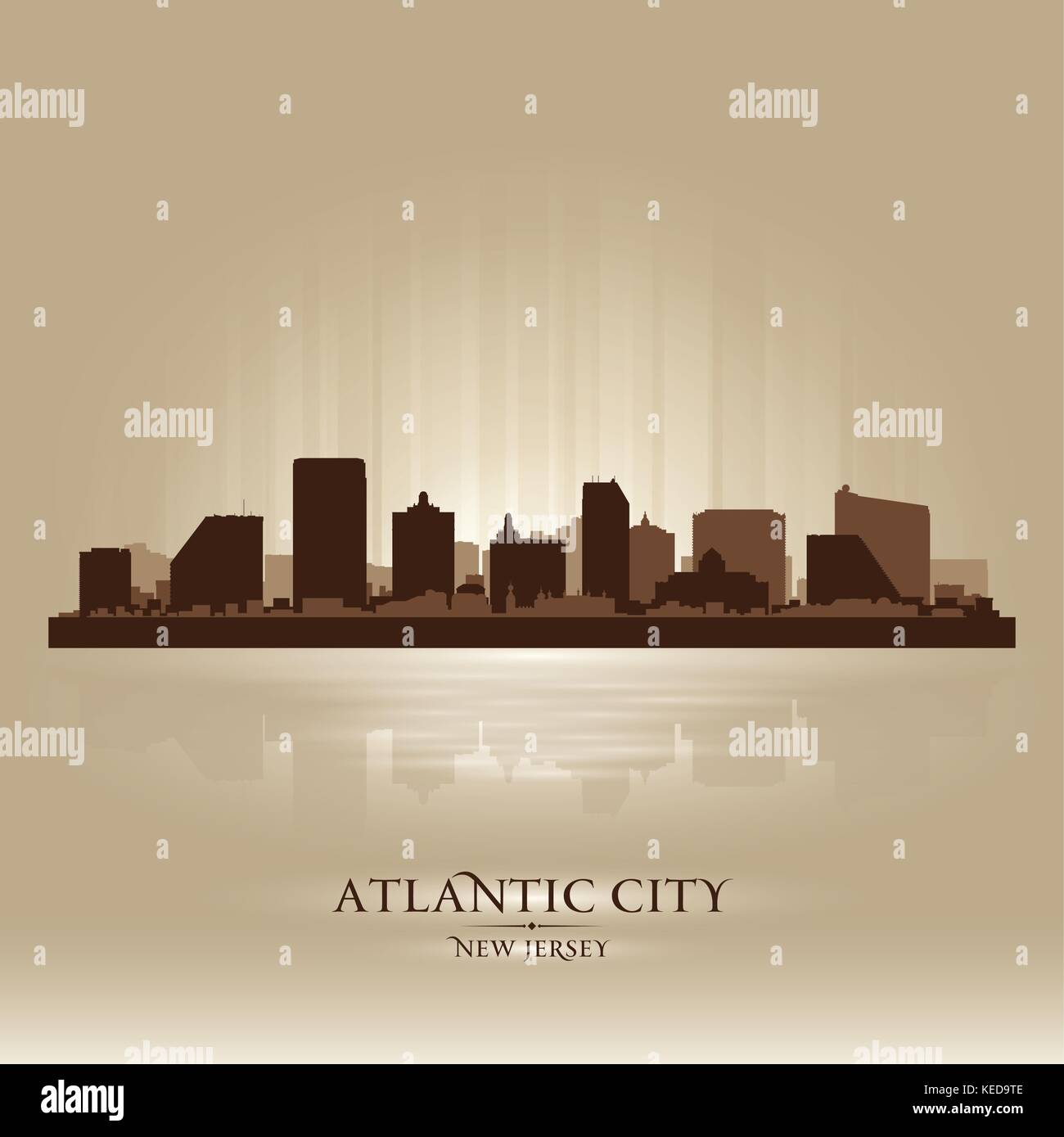 Atlantic city new skyline building Stock Vector Images - Alamy