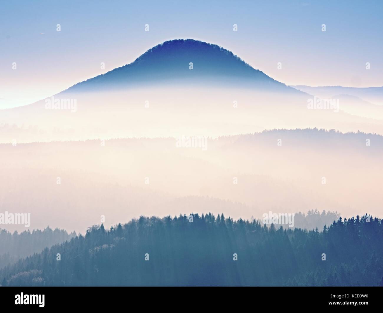 View on a big rounded hill from plane, beautiful fantastic view ...