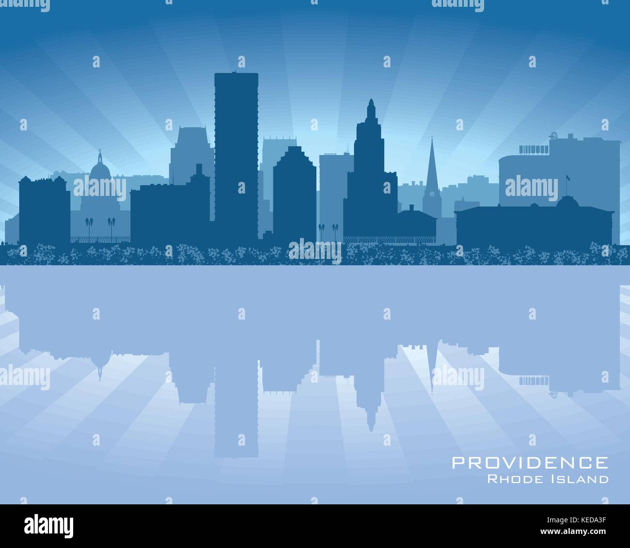 Providence, Rhode Island skyline city silhouette Stock Vector Image ...