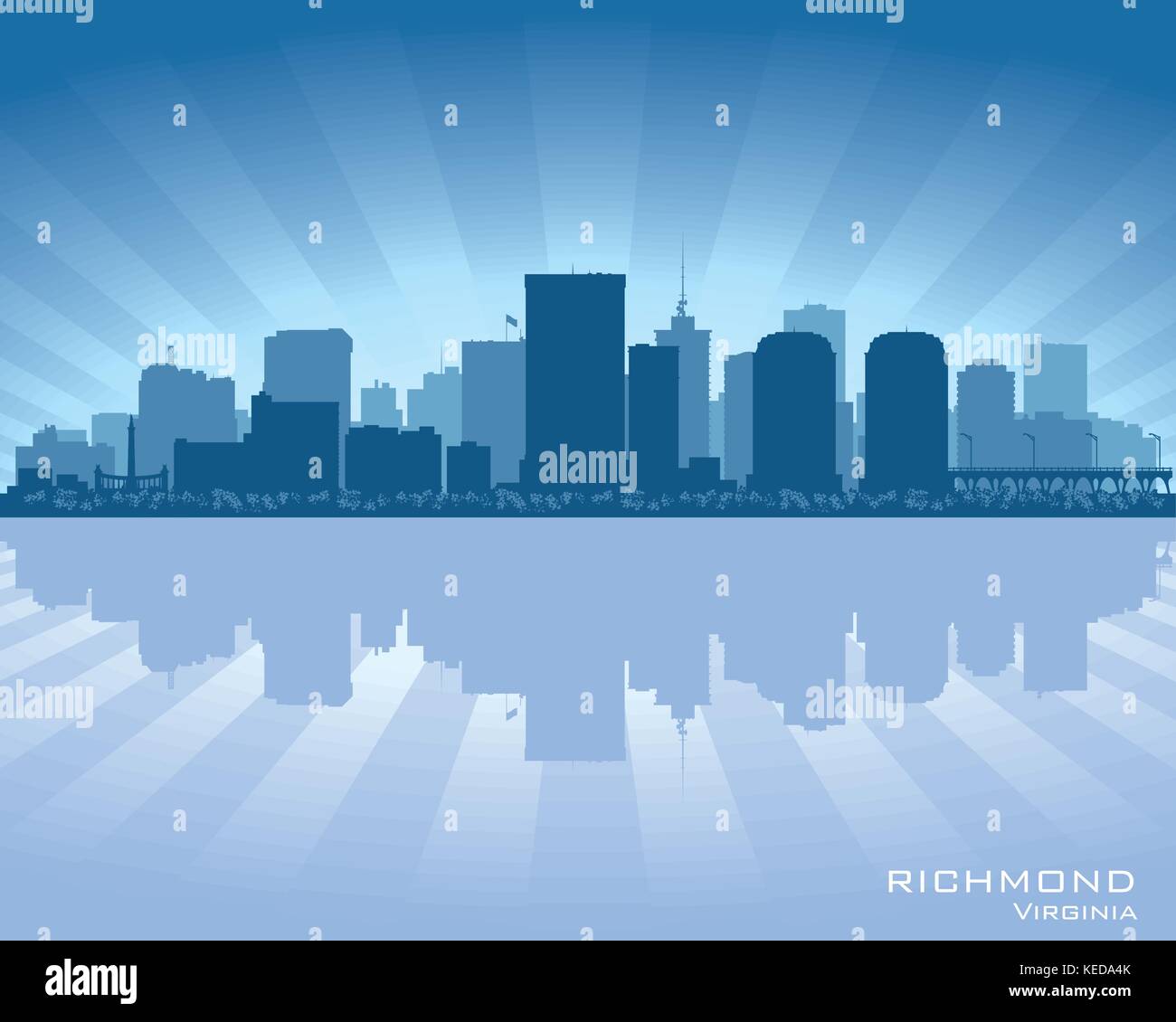 Richmond usa city skyline silhouette hi-res stock photography and images - Alamy