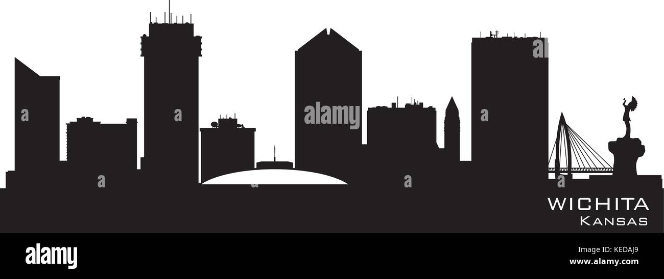 Wichita kansas skyline Stock Vector Images - Alamy
