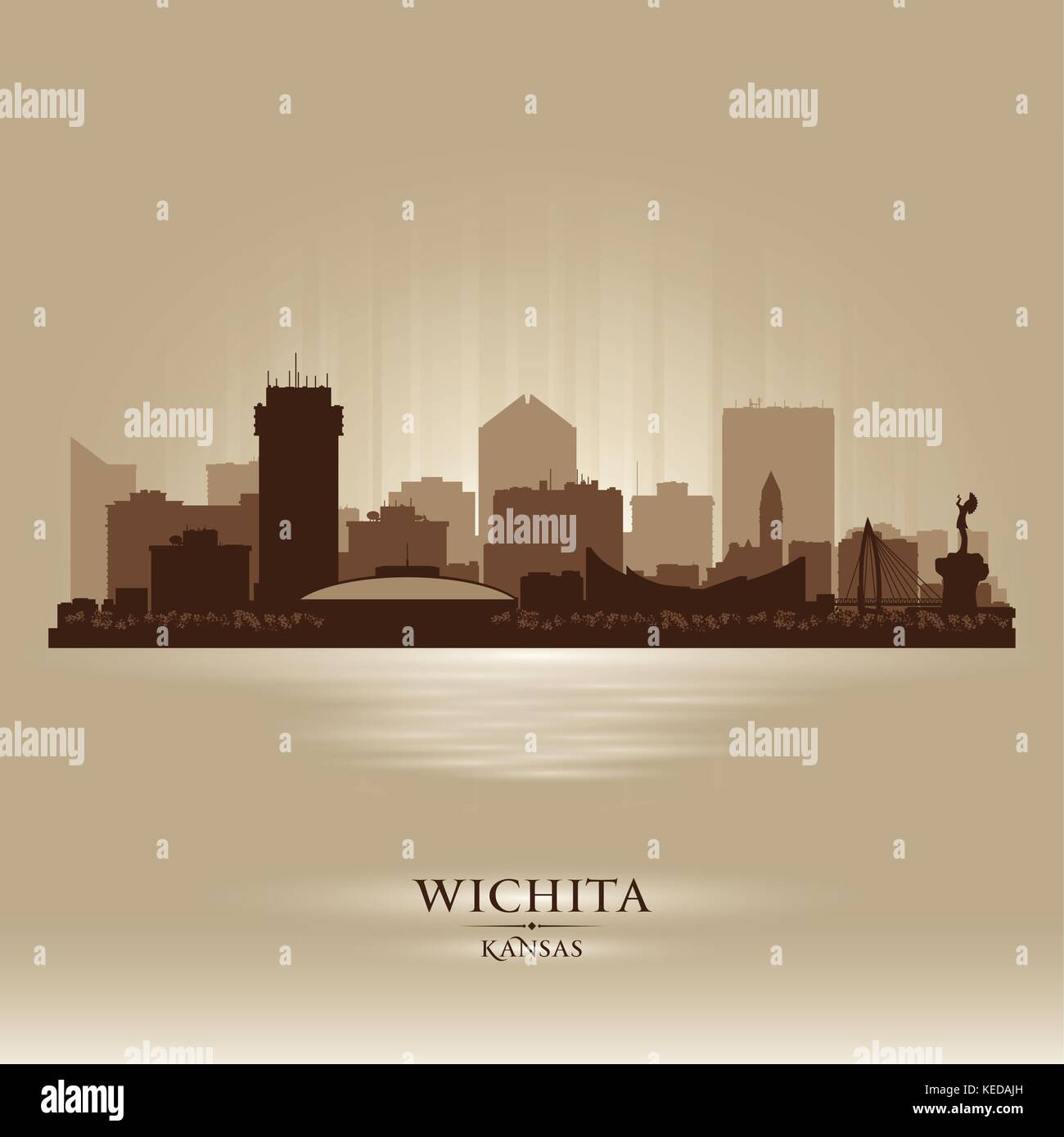 Wichita kansas skyline Stock Vector Images - Alamy