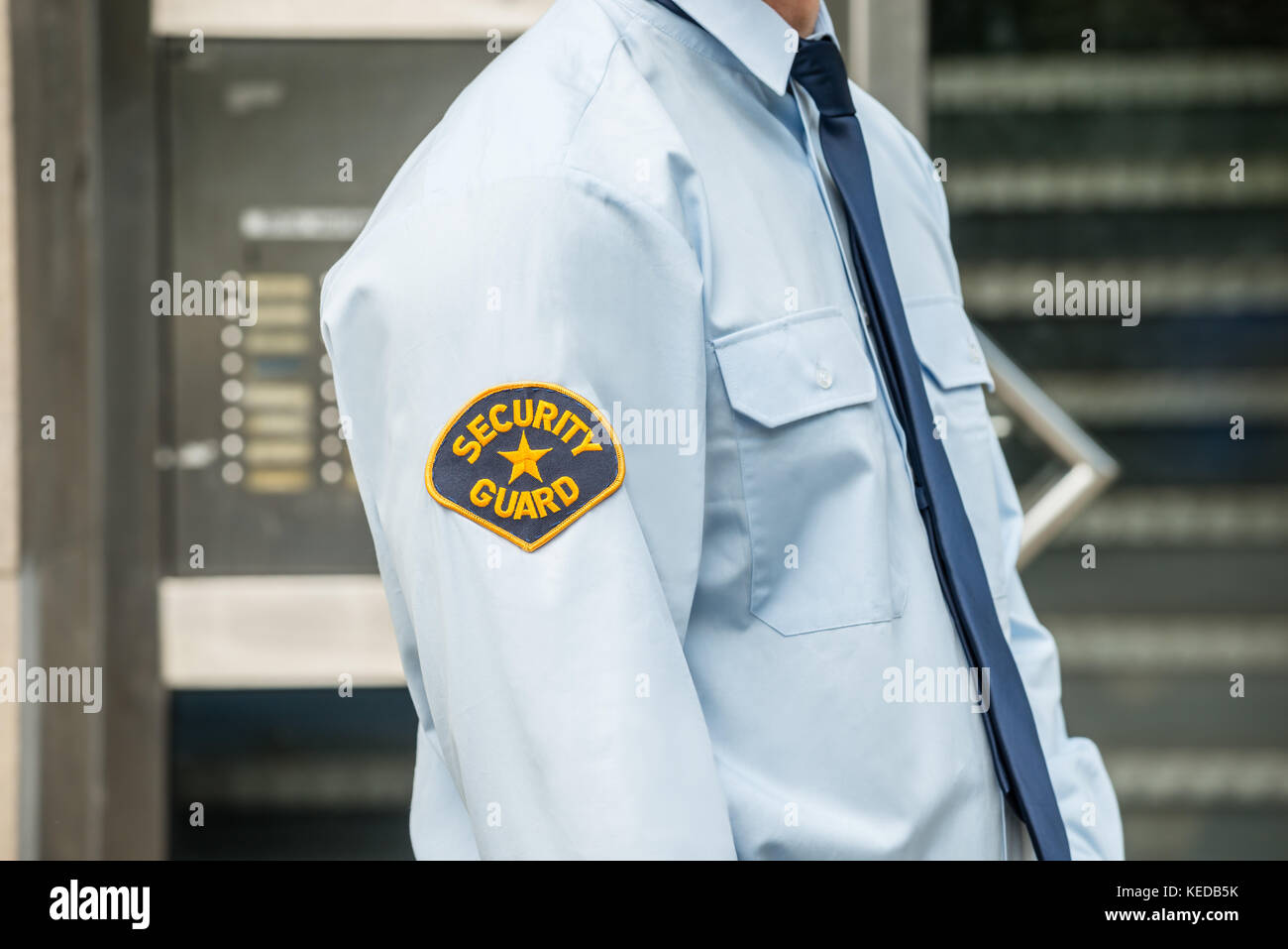 Close-up Photo Of Security Guard In Uniform Stock Photo - Alamy