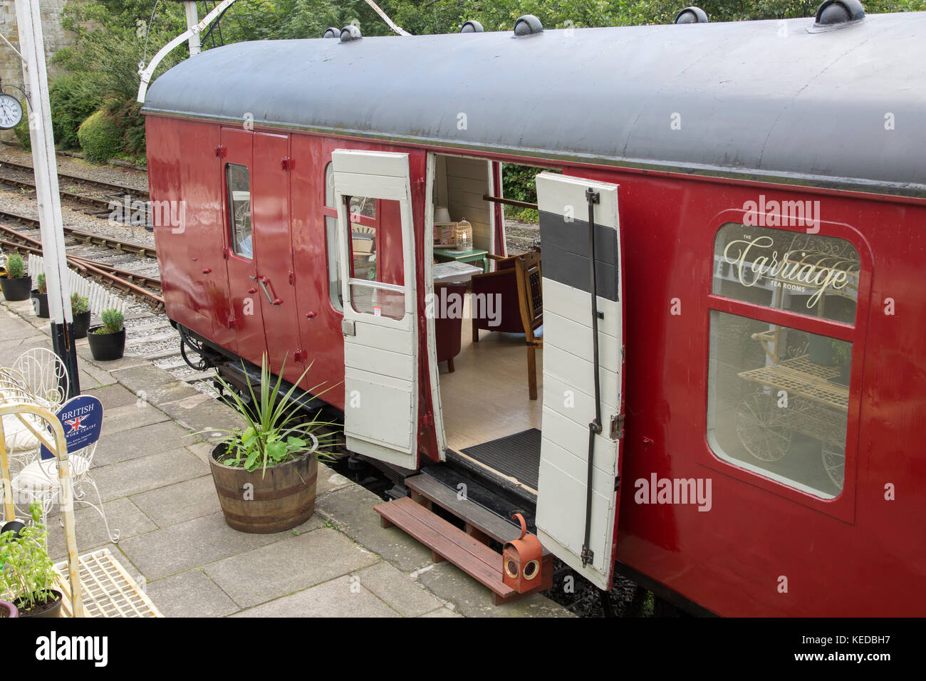 Cafe at Heritage Railway; Llangollen Station; Wales; UK Stock Photo - Alamy